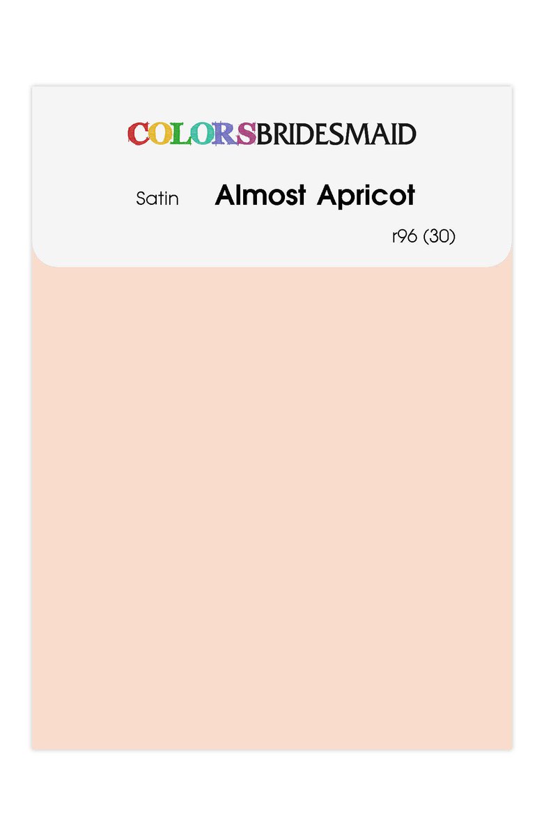 Almost Apricot Satin Swatches - ColorsBridesmaid