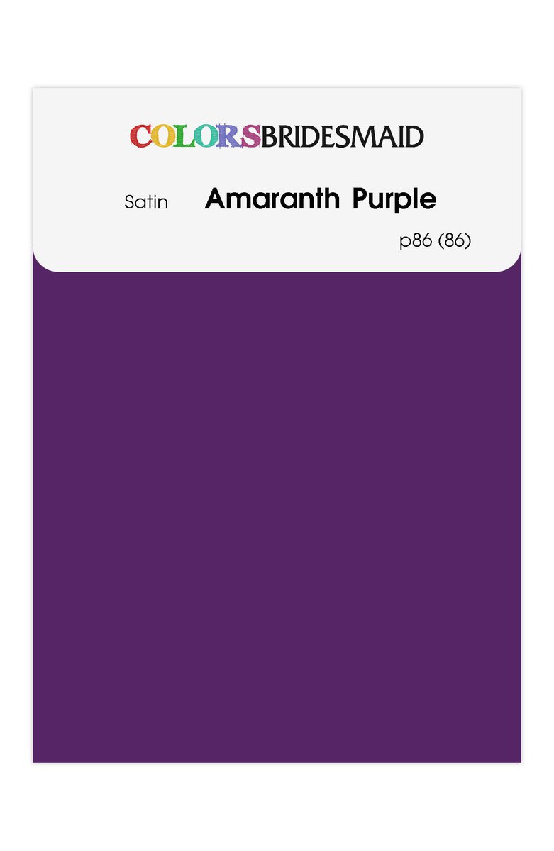 Amaranth Purple Satin Swatches - ColorsBridesmaid