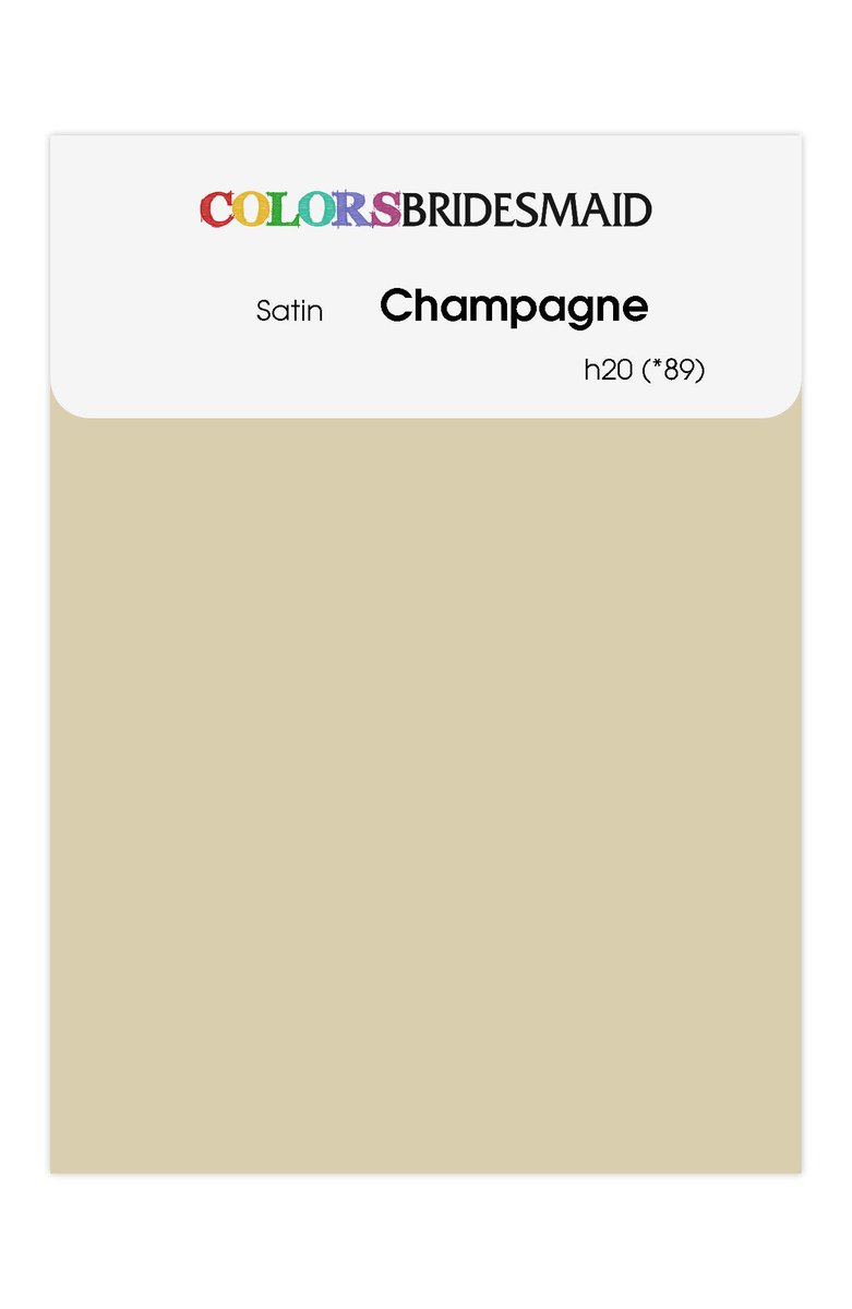 Champagne Satin Swatches - ColorsBridesmaid