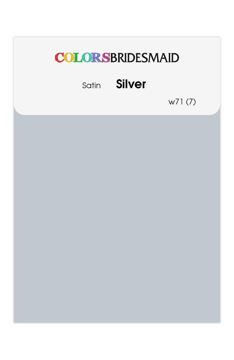Silver Satin Swatches - ColorsBridesmaid