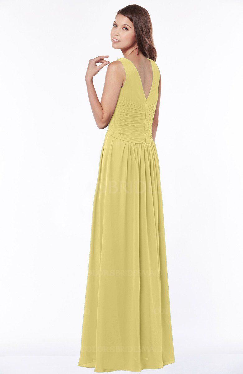 ColsBM Yasmin Misted Yellow Bridesmaid Dresses - ColorsBridesmaid
