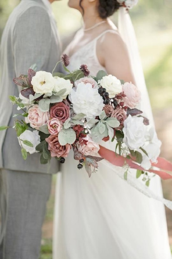 Mauve and Blush Wedding Colors for 2024, Mauve Bridesmaid Dresses ...